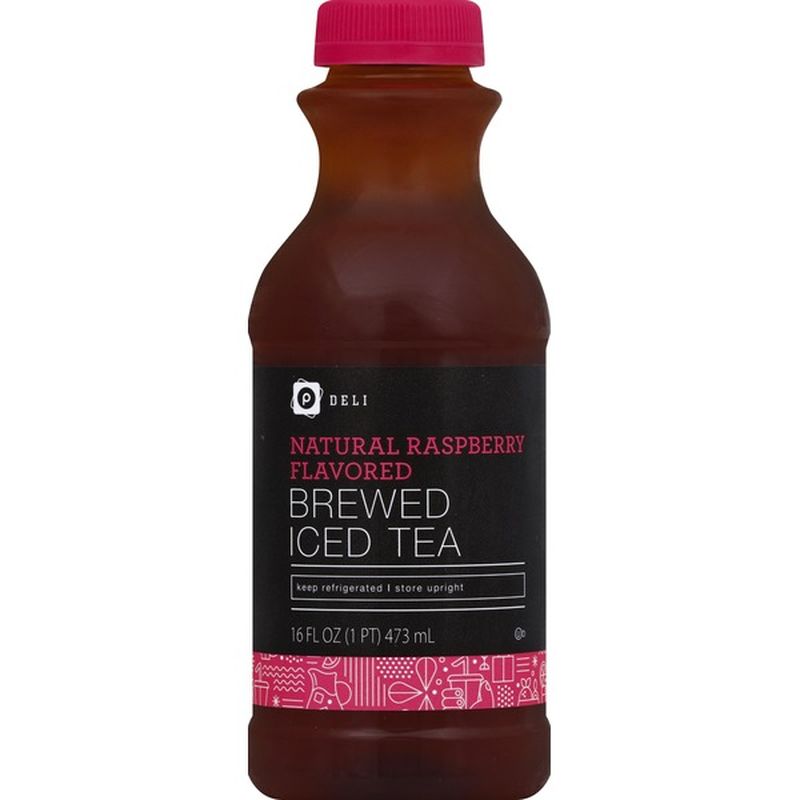 Publix Deli Iced Tea, Brewed, Natural Raspberry Flavored (16 oz) - Instacart