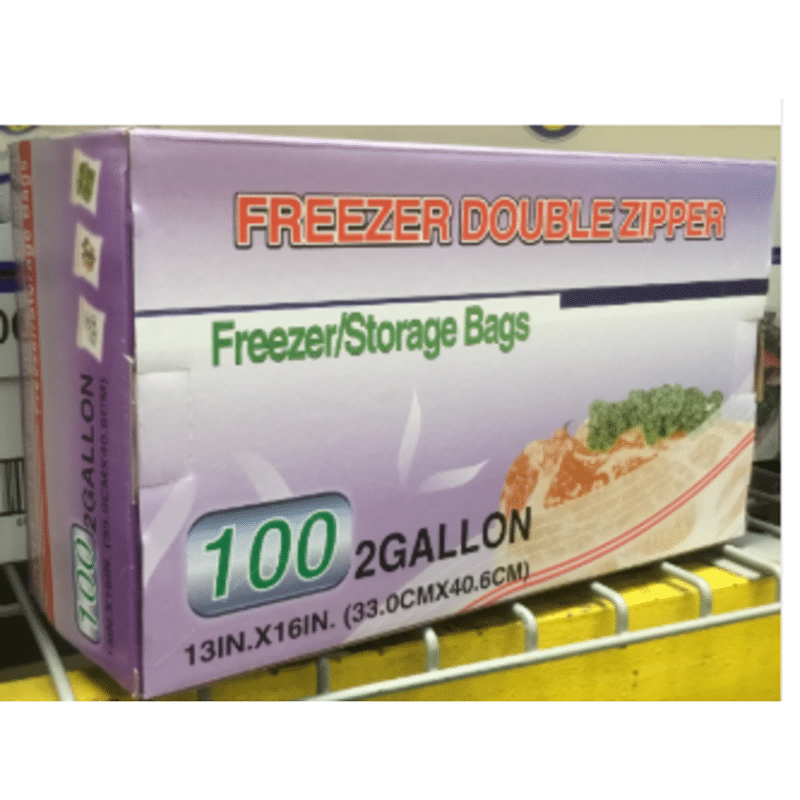 2 Gallon Double Track Freezer Zipper Bag (100 ct) - Instacart