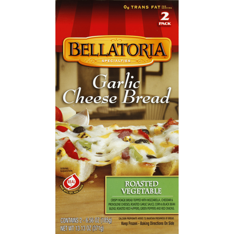 Bellatoria Garlic Cheese Bread, Roasted Vegetable (2 each) - Instacart