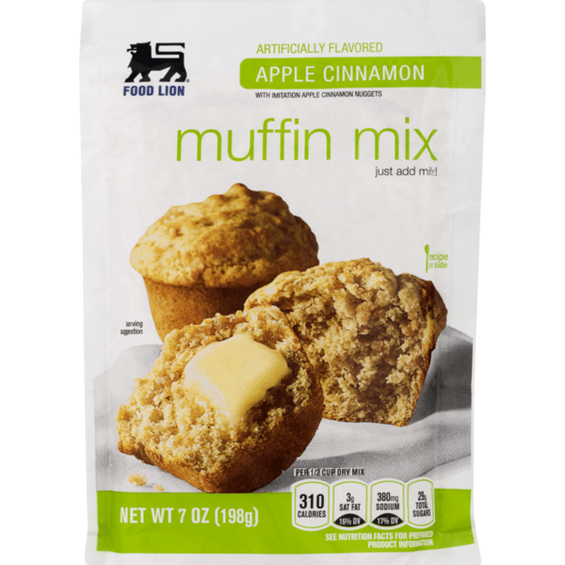 Food Lion Muffin Mix, Apple Cinnamon, Pouch (7 oz) - Instacart