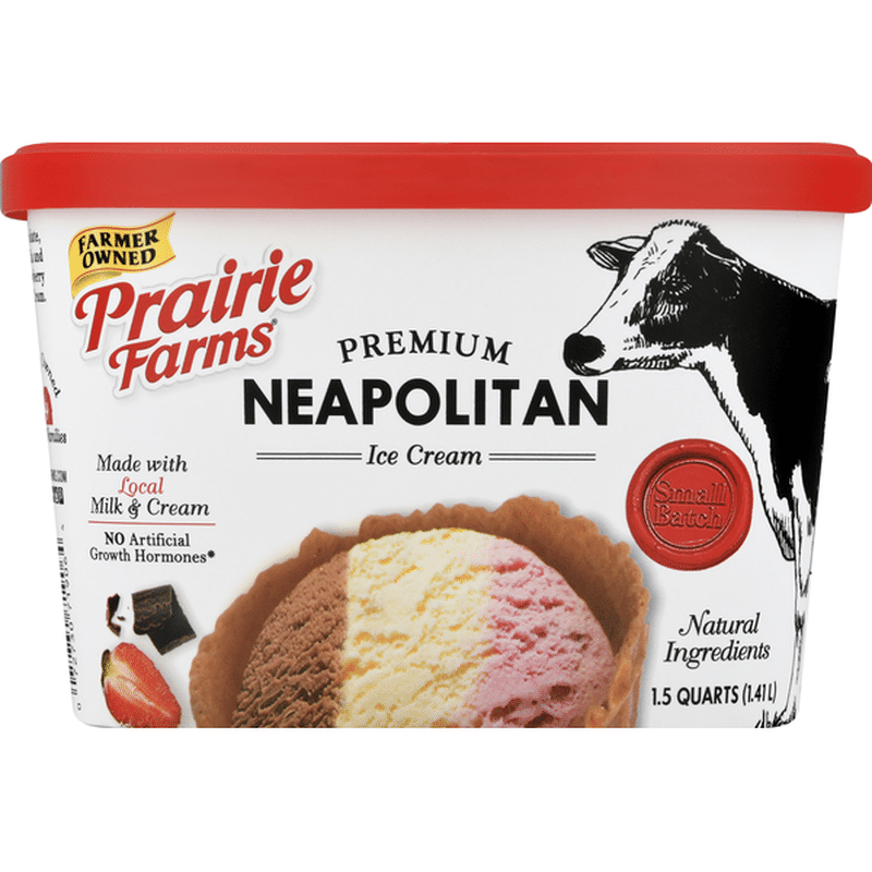 Prairie Farms Ice Cream, Premium, Neapolitan (1.5 qt) - Instacart