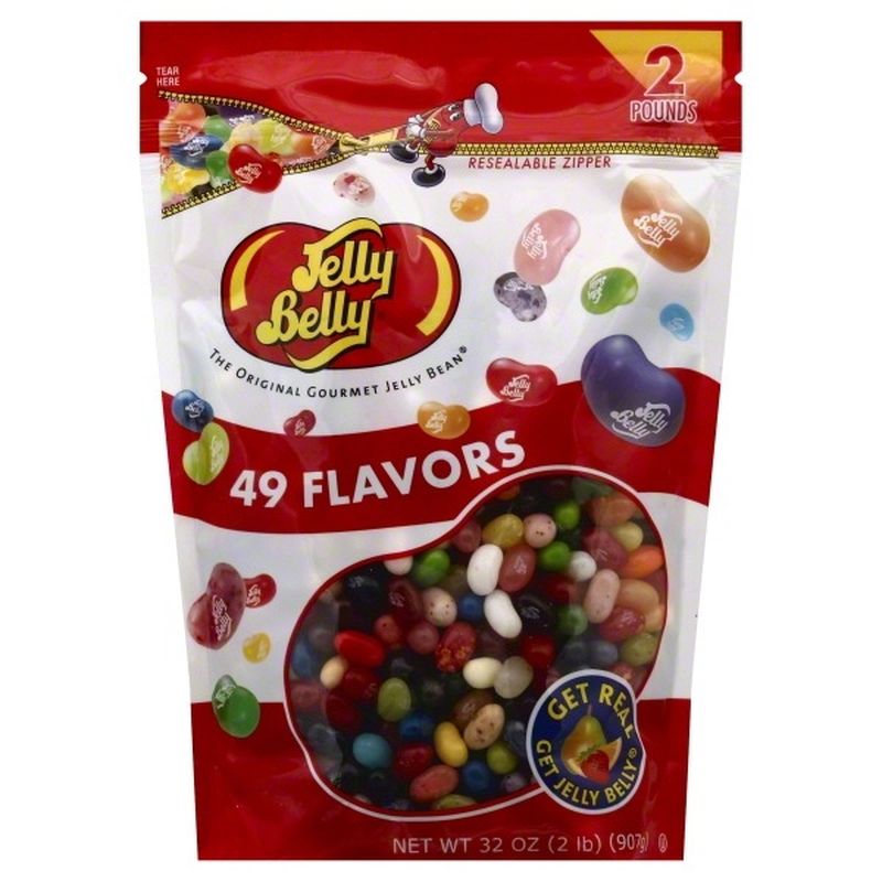 Jelly Belly Jelly Beans, 49 Flavors Pouch Bag (2 lb) - Instacart