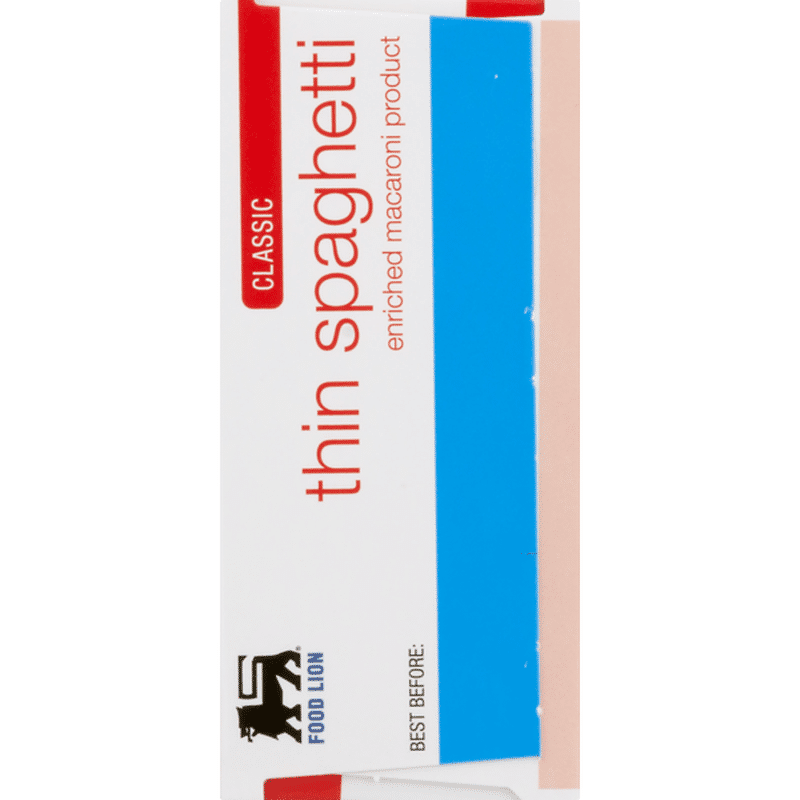 Food Lion Pasta, Thin Spaghetti, Classic, Box (32 oz) - Instacart