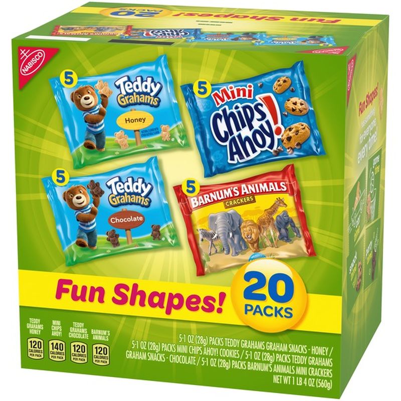 Nabisco Variety Pack Fun Shapes! Cookies & Crackers, 5 Varieties (1 oz ...