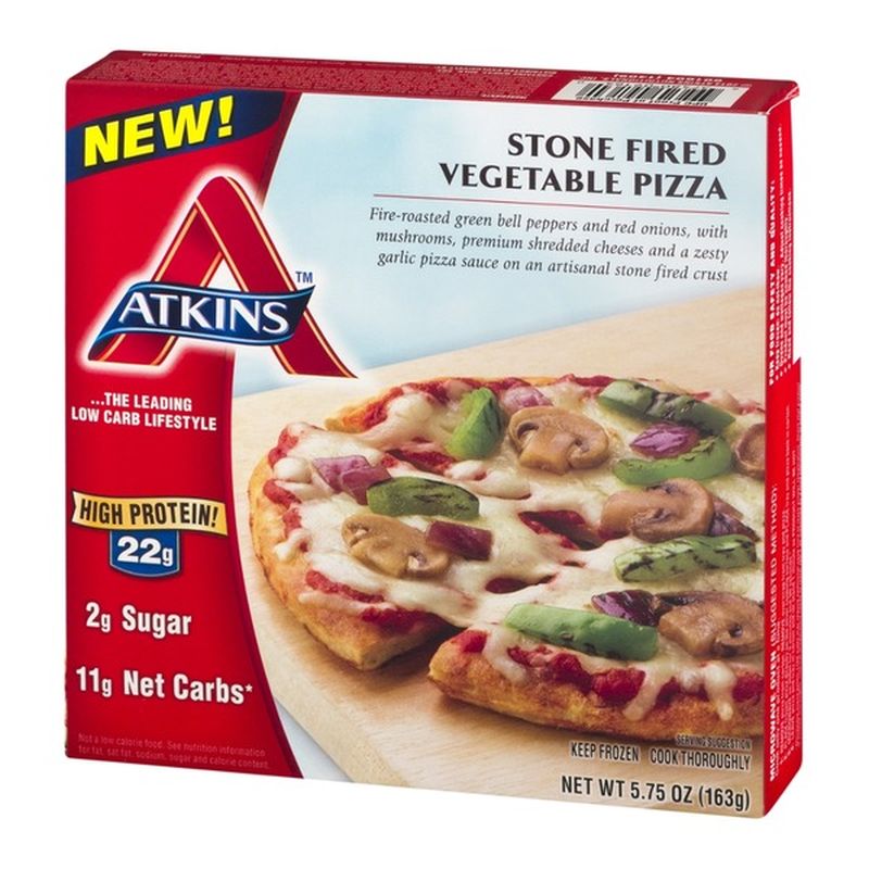 Atkins Frozen Stone Fired Vegetable Pizza (5.75 oz) - Instacart