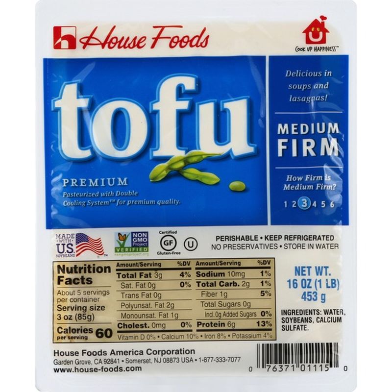 House Foods Tofu, Premium, Medium Firm (16 oz) - Instacart