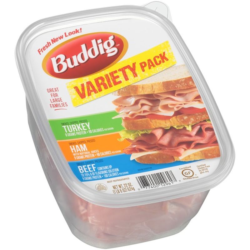 Buddig Turkey, Ham & Beef Variety Pack (22 oz) - Instacart