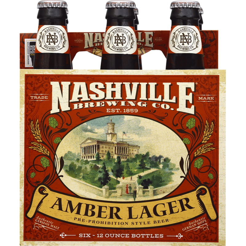 Nashville Brewing Beer, Amber Lager, 6 Pack (6 each) - Instacart