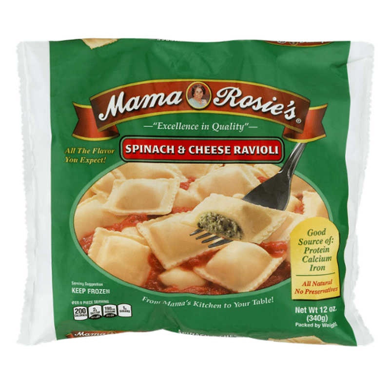 Mama Rosie's Ravioli, Spinach & Cheese (12 oz) - Instacart