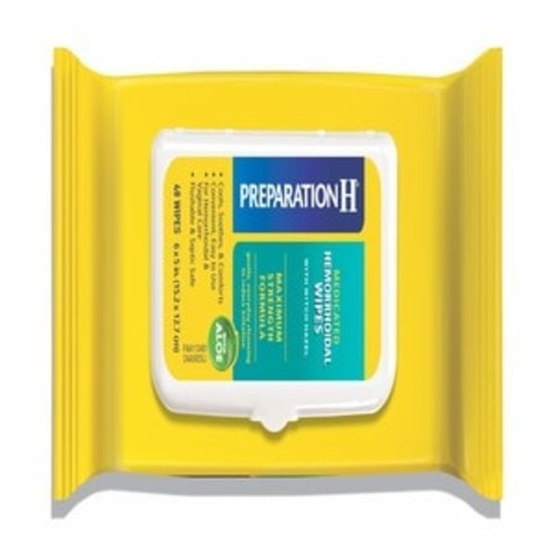 Preparation H Medicated Hemorrhoidal Wipes with Witch Hazel (48 ct ...