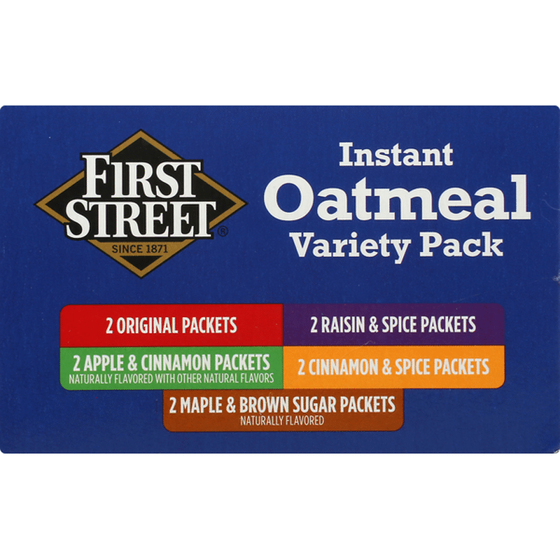First Street Oatmeal, Instant, Variety Pack (10 each) - Instacart