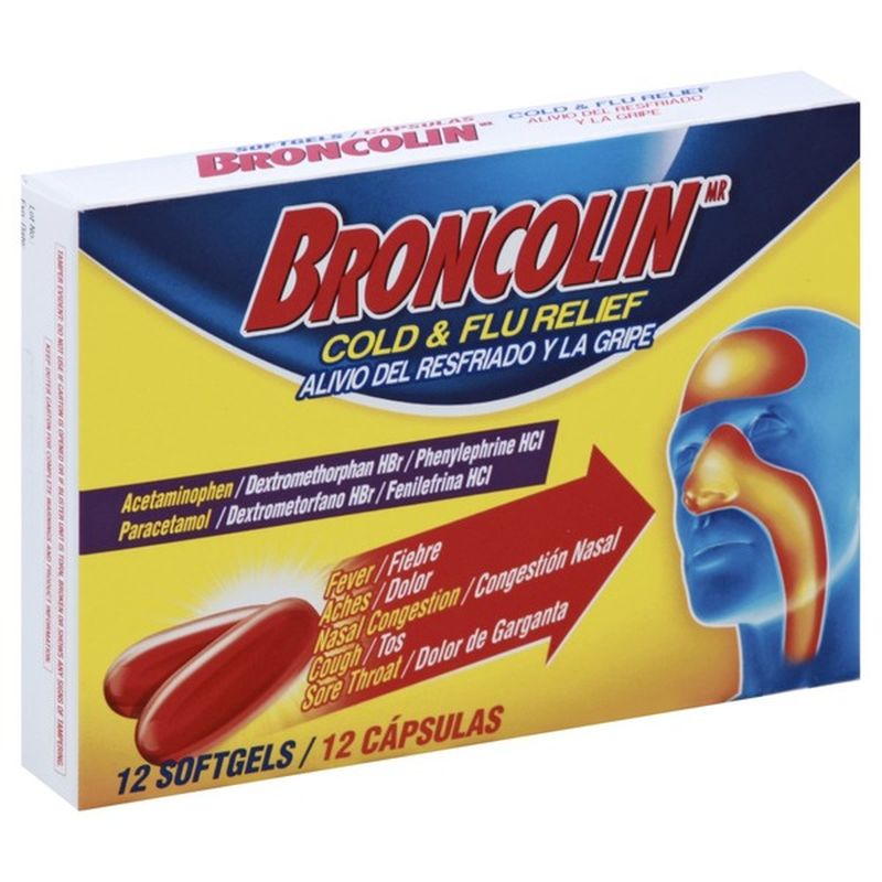 Broncolin Cold & Flu Relief (12 each) - Instacart
