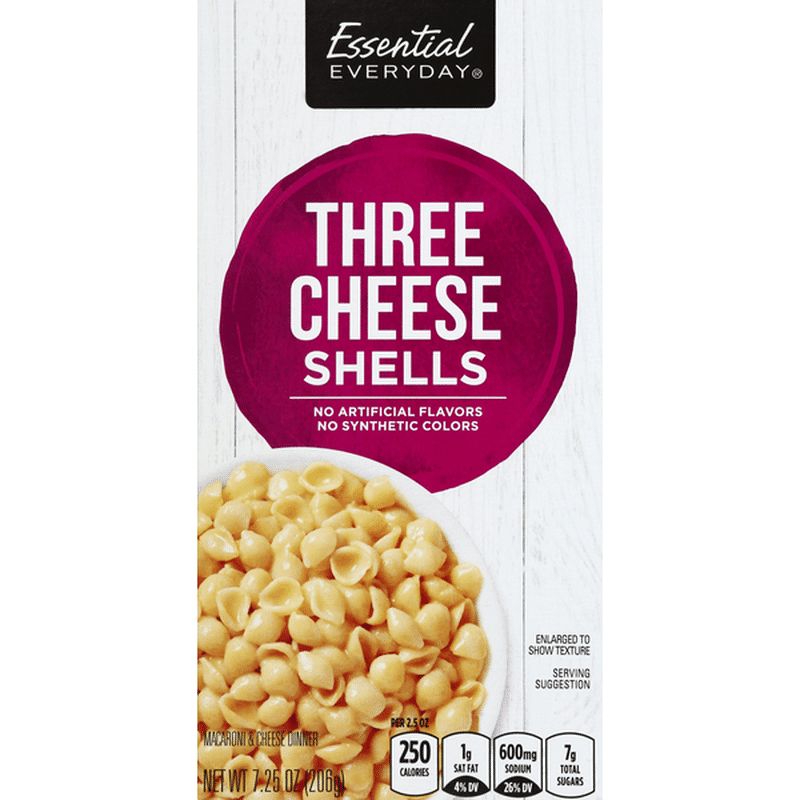 Essential Everyday Three Cheese Shells (7.25 oz) - Instacart