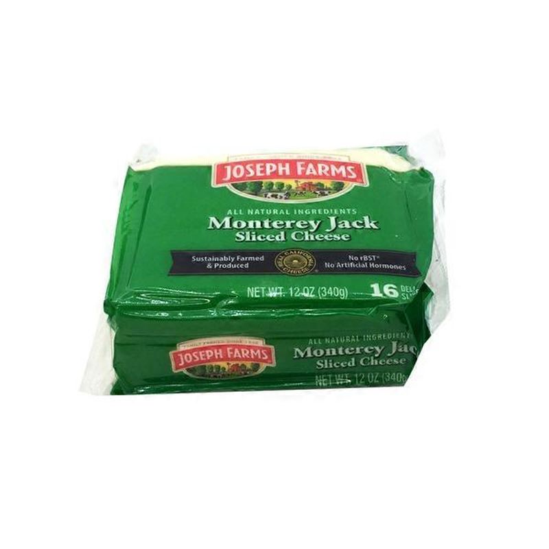 Joseph Farms Monterey Jack Sliced Cheese (12 oz) - Instacart