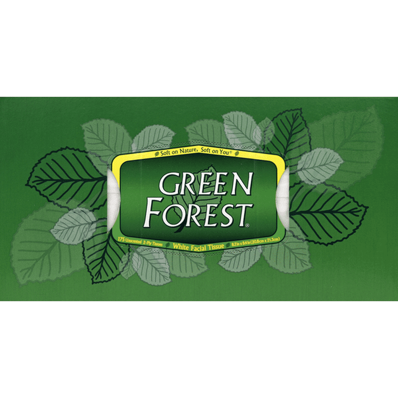 Green Forest Facial Tissue, White, 2-Ply (1 each) - Instacart