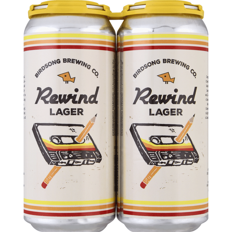 Birdsong Brewing Beer, Lager, Rewind (16 fl oz) - Instacart