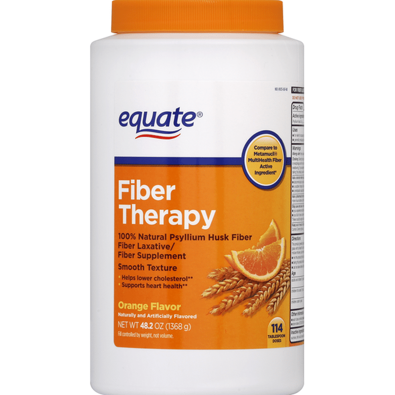 Equate Fiber Therapy, Orange Flavor, Value Size (48.2 oz) - Instacart