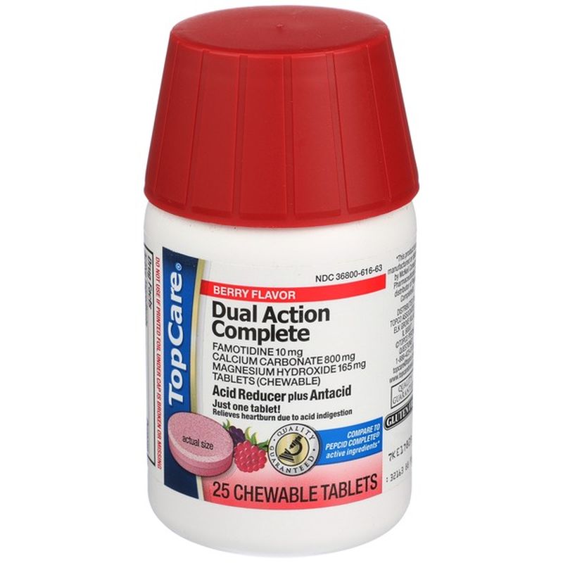 TopCare Dual Action Complete Famotidine 10 Mg, Calcium Carbonate 800 Mg ...