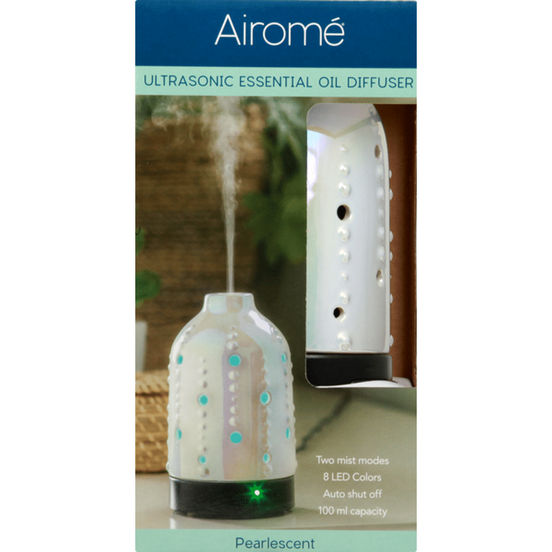 Airome Essential Oil Diffuser, Ultrasonic, Pearlescent (1 each) - Instacart