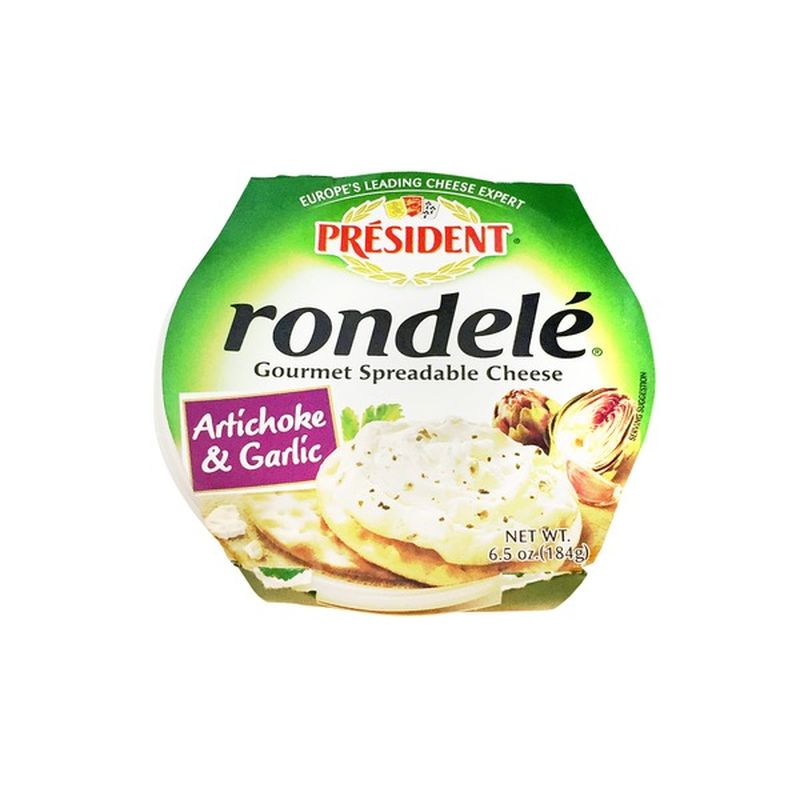 Président President Rondele Spreadable Cheese Artichoke & Garlic (6.5 ...