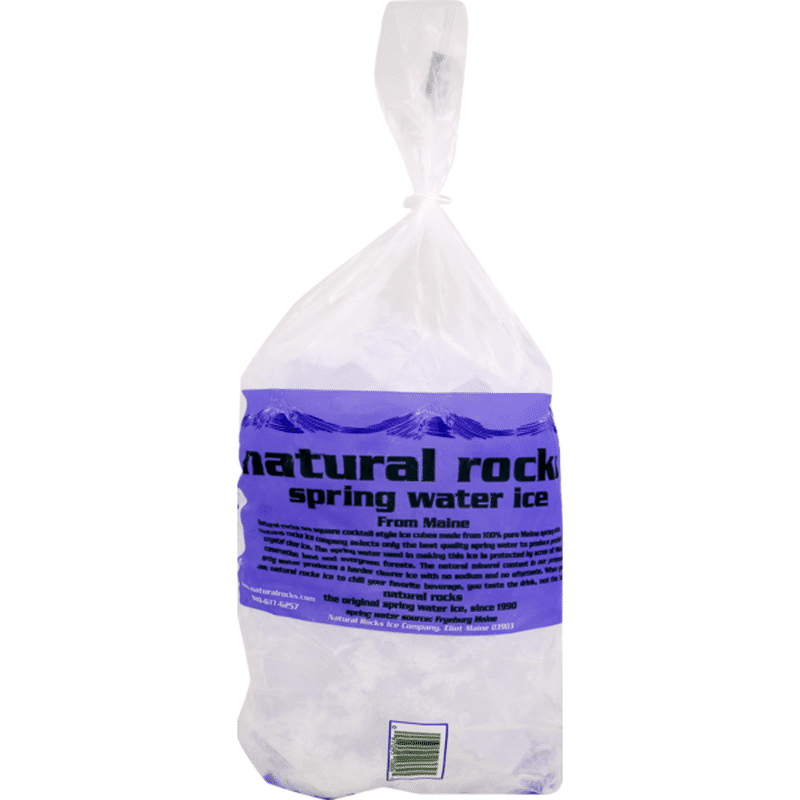 Natural Rocks Ice, Spring Water, Cocktail Style Cubes (5 lb) - Instacart