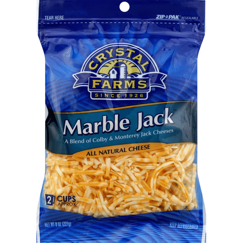Crystal Farms Shredded Cheese, Marble Jack (8 oz) - Instacart