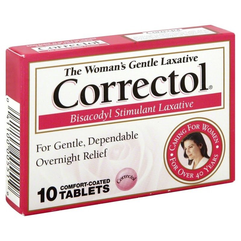 Correctol Stimulant Laxative, Bisacodyl, Comfort-Coated Tablets (10 ct ...