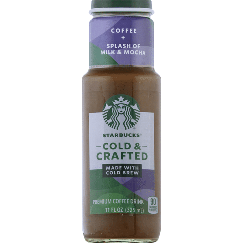 Starbucks Cold & Crafted Coffee Splash of Milk and Mocha Coffee Drink ...