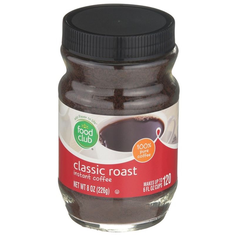 Food Club Classic Roast Instant Coffee (8 oz) - Instacart