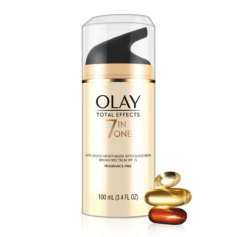 Olay Total Effects 7 in 1 Anti Aging Moisturizer, Fragrance Free (3.4 ...
