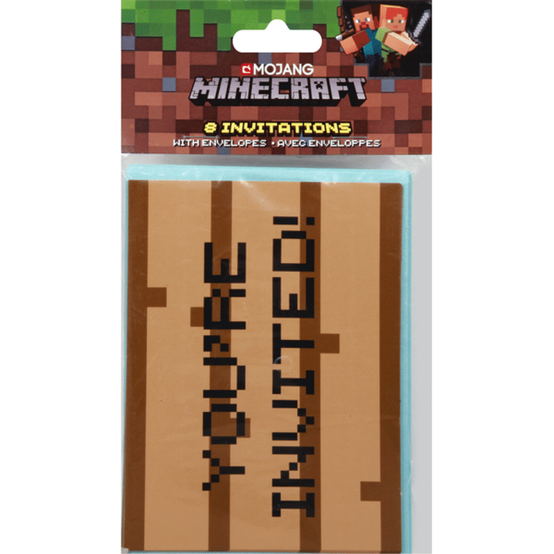 Minecraft Invitations, with Envelopes (8 each) - Instacart