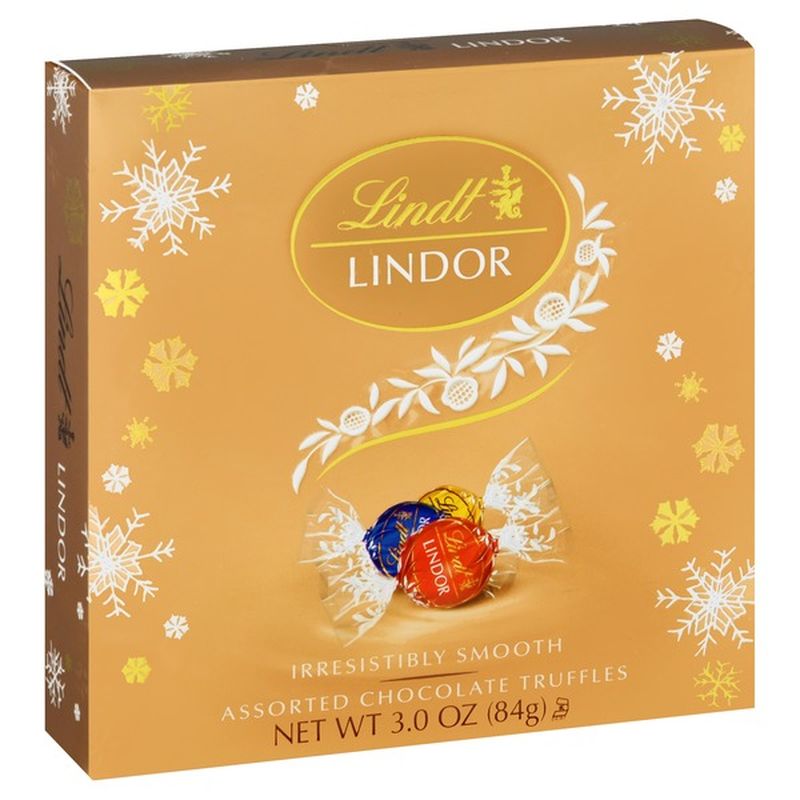 Lindt LINDOR Holiday Assorted Chocolate Truffles Token Gift Box (3 oz ...