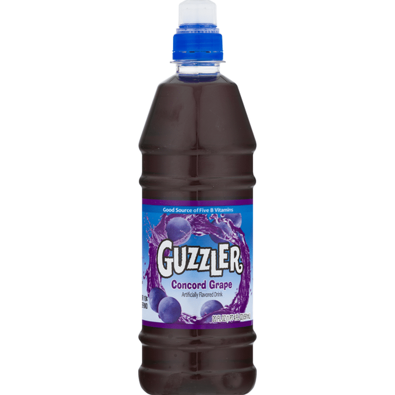 Guzzler Fruit Drink, Concord Grape (20 oz) - Instacart