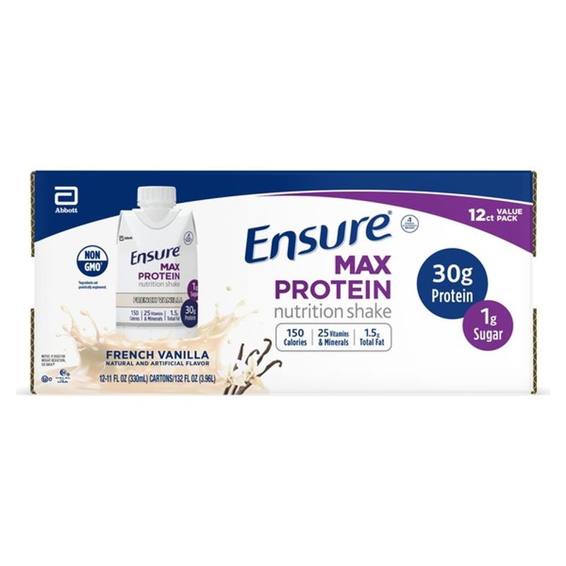 Ensure Max Protein Nutrition Shake French Vanilla (11 fl oz) - Instacart