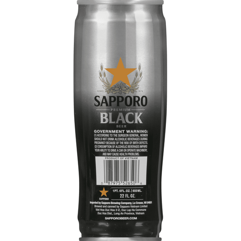 Sapporo Premium Black Beer (22 fl oz) - Instacart