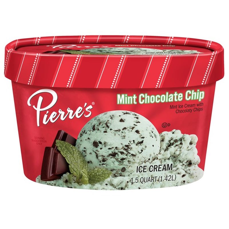 Pierre's Mint Chocolate Chip Mint Ice Cream With Chocolaty Chips (48 fl ...