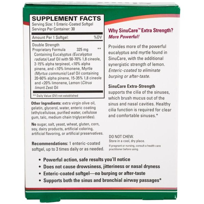 Terry Naturally Sinucare With Eucalyptus Extra Strength Sinus ...