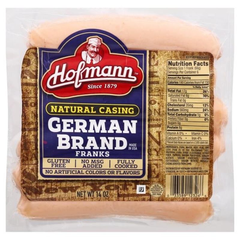 Hofmann Franks, German Brand, Natural Casing (14 oz) - Instacart