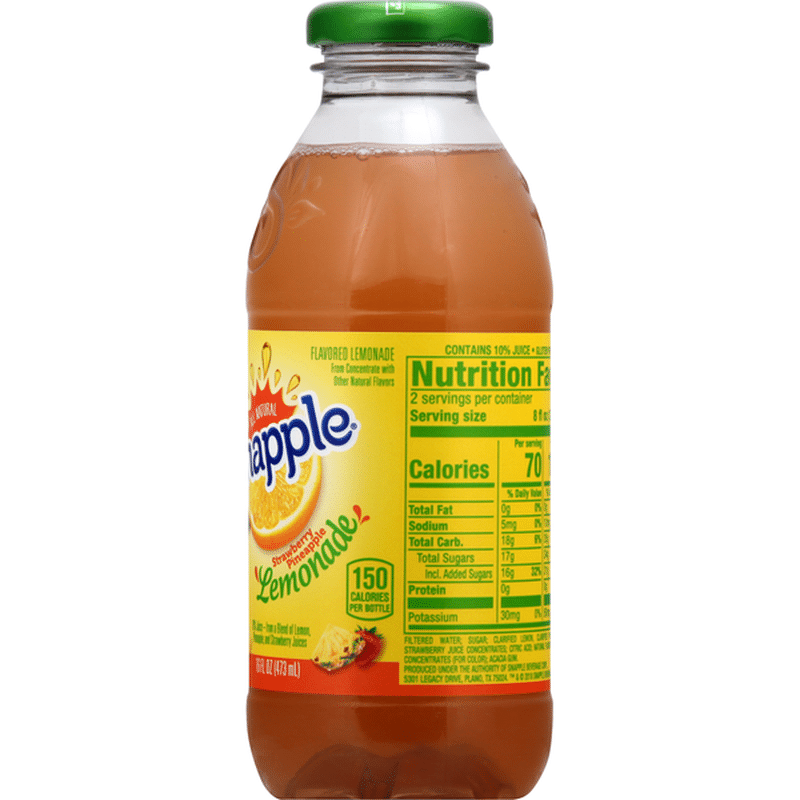 Snapple Lemonade, Strawberry Pineapple (16 oz) - Instacart