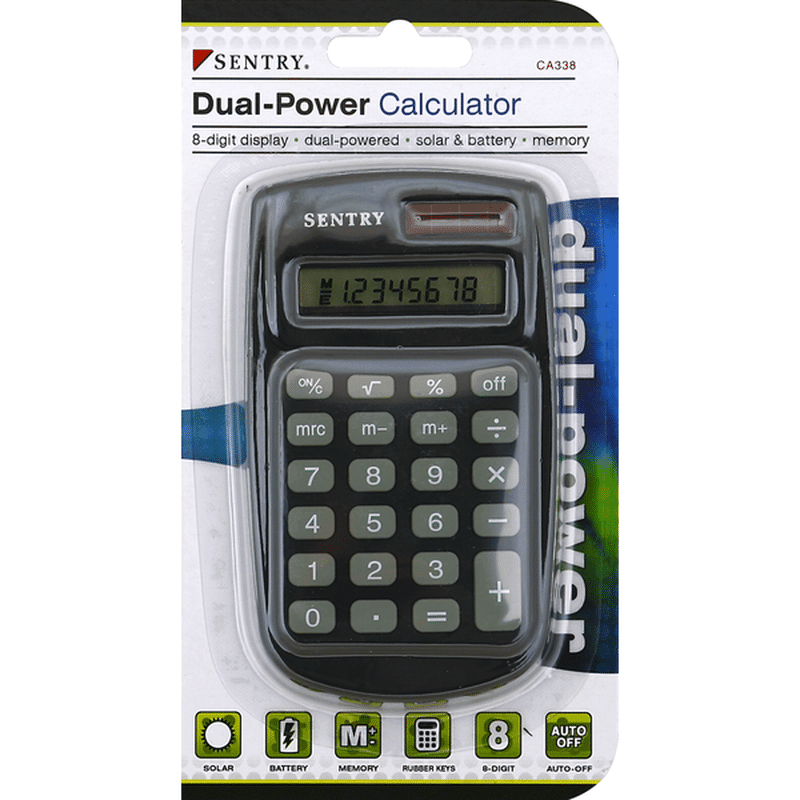 Sentry Pro Calculator, Dual-Power (1 each) - Instacart