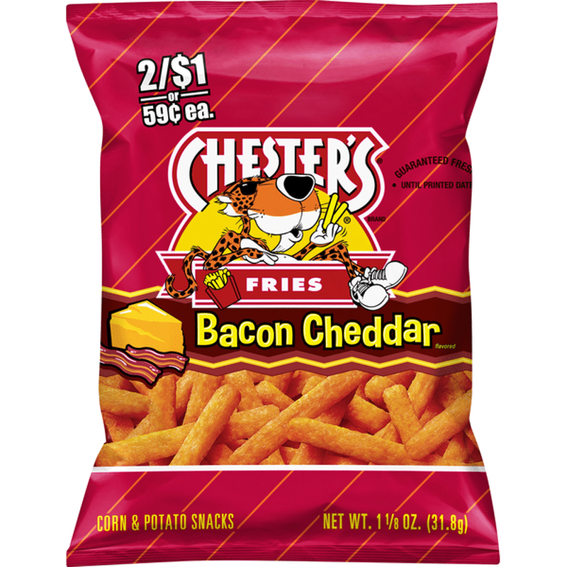 Chester'S Fries Bacon Cheddar Corn And Potato Snacks (1.125 oz) - Instacart