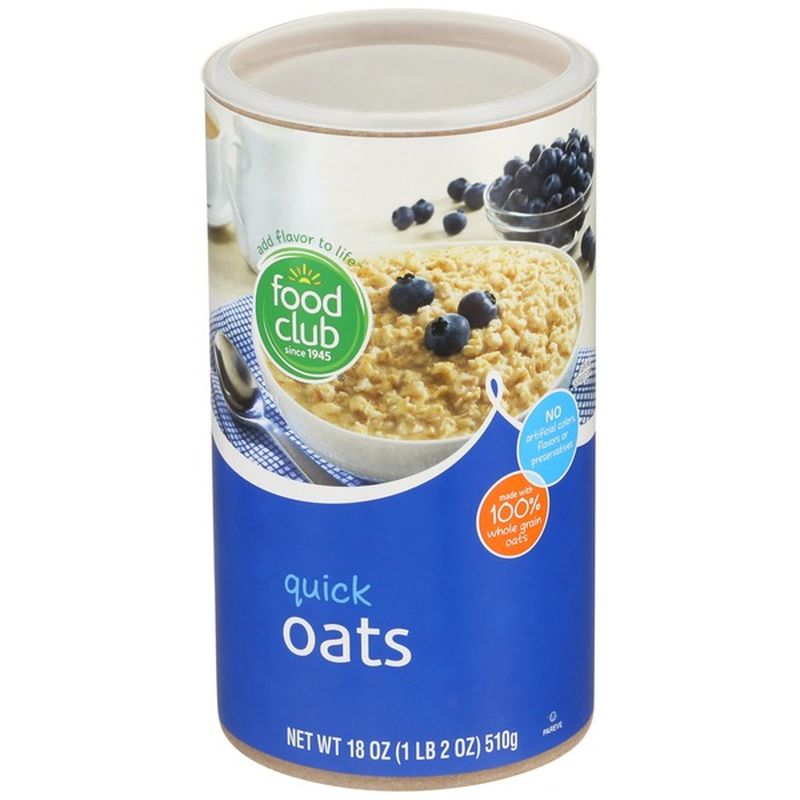 Food Club Quick Oats (18 oz) - Instacart