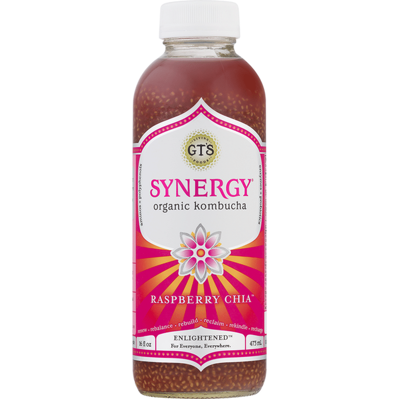 GTs Kombucha, Organic, Raspberry Chia (16 oz) - Instacart