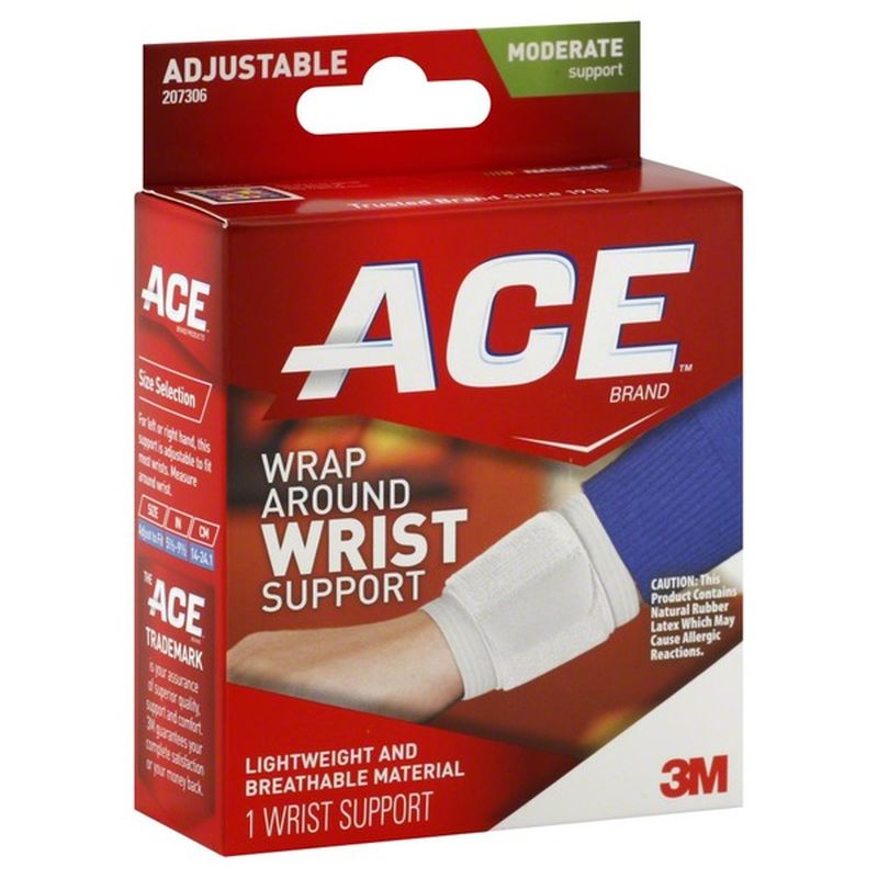 Ace Wrist Support, Wrap Around, Moderate Support, Adjustable (1 ct ...