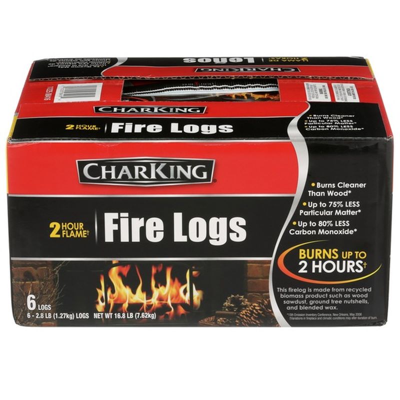 CharKing 2 Hour Flame Fire Logs (6 ct) - Instacart
