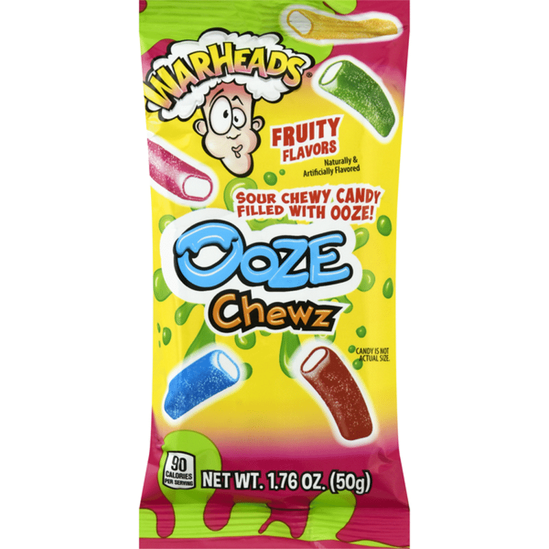 Warheads Candy, Fruity Flavor, Ooze Chewz (1.76 oz) - Instacart