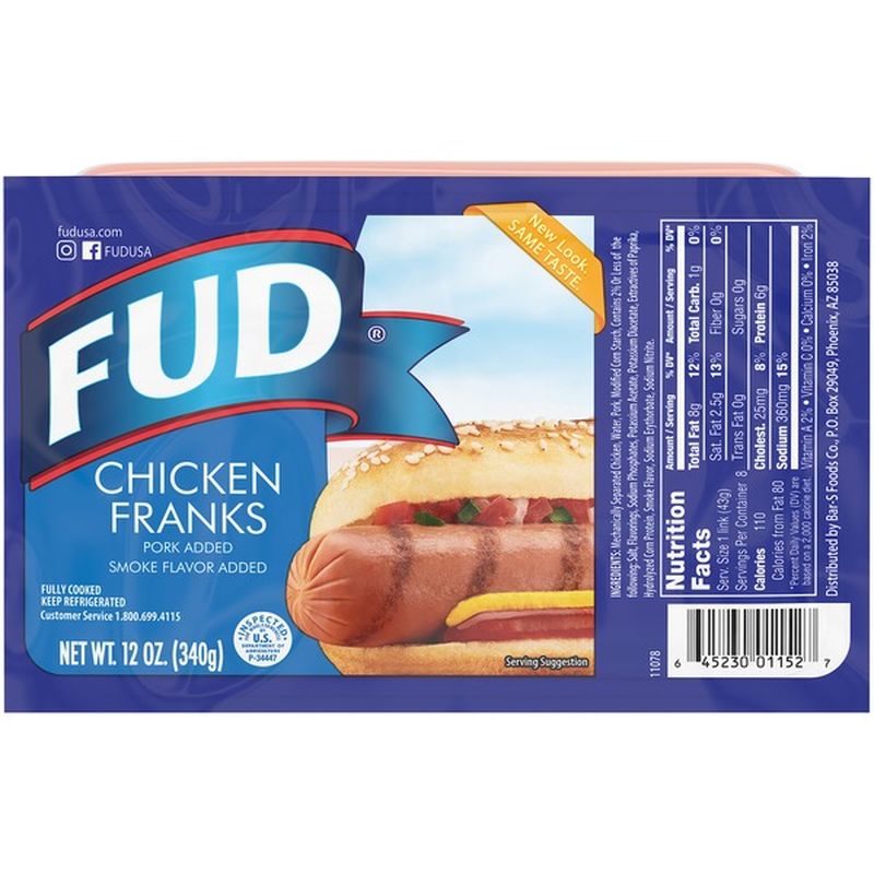 FUD Pork Added Chicken Franks (12 oz) - Instacart