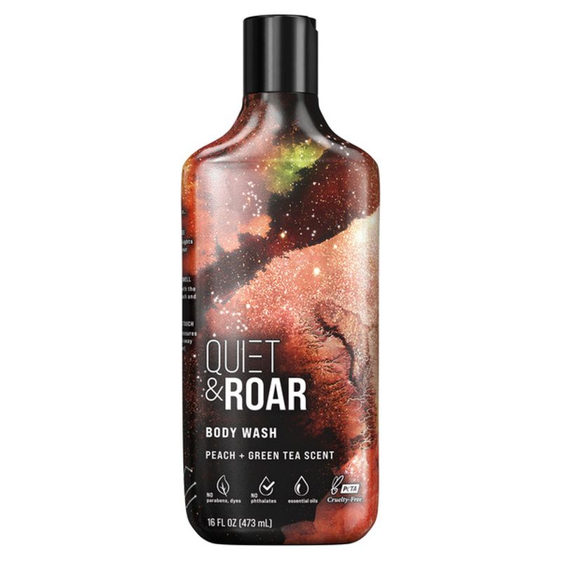 Quiet & Roar Body Wash Scent Of Peach + Green Tea (16 oz) - Instacart