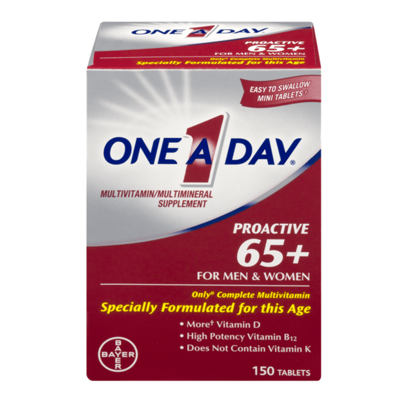 One A Day Multivitamin/Multimineral Supplement, Proactive 65+, Tablets (150 each) Delivery or ...