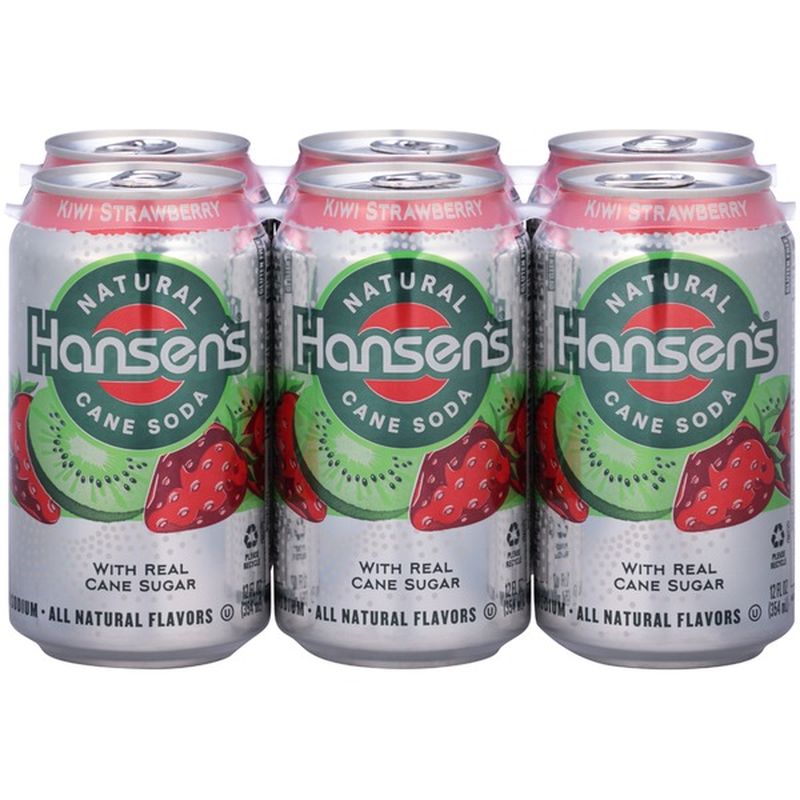 Hansen's Natural Cane Kiwi Strawberry Soda (12 fl oz) - Instacart